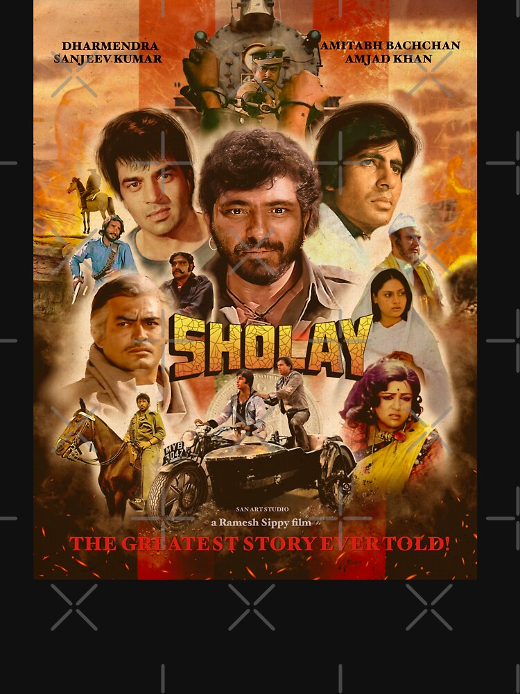 "Sholay Painting " Essential T-Shirt for Sale by Sansahota | Redbubble