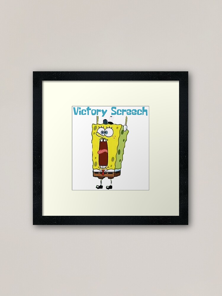 "Spongebob Victory Screech" Framed Art Print by marcoriccione | Redbubble