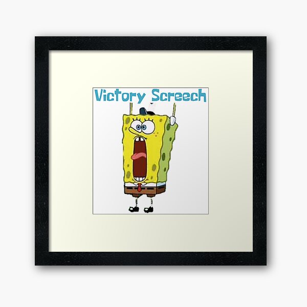 "Spongebob Victory Screech" Framed Art Print by marcoriccione | Redbubble
