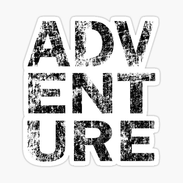 "Adventure Distressed Cool Style Design" Sticker for Sale by ...