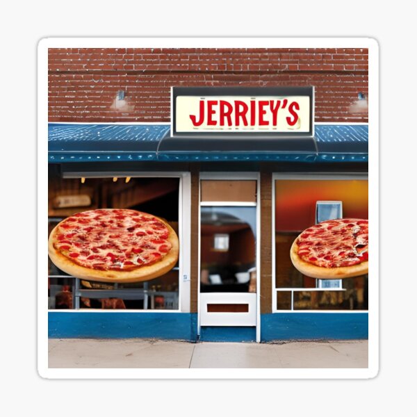 "jerrys pizza" Sticker for Sale by d7zom | Redbubble