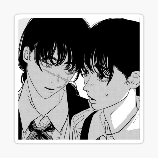"Yoru & Asa Chainsaw Man Sticker" Sticker for Sale by Tenshi33 | Redbubble
