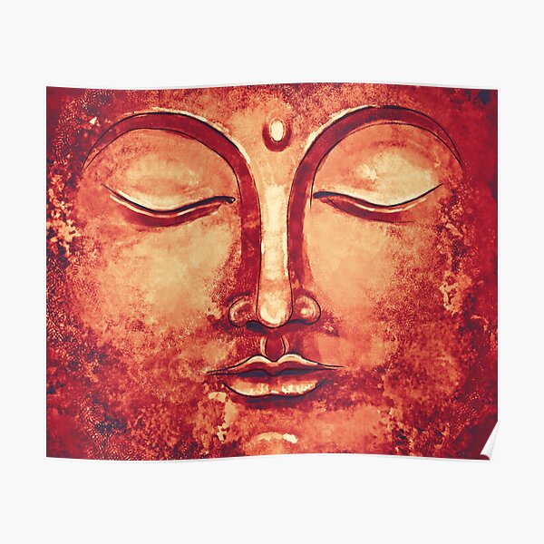 "Summer Buddha Face" Poster by Thubakabra | Redbubble