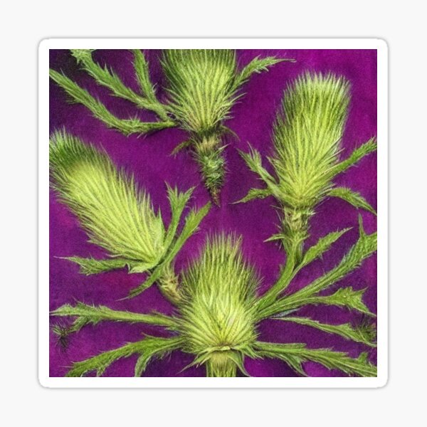 "Wobbly thistle" Sticker for Sale by AndiPi | Redbubble