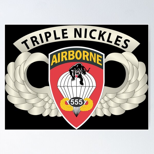 "Army - Airborne Badge - 555th Parachute Infantry Bn - SSI w Triple ...