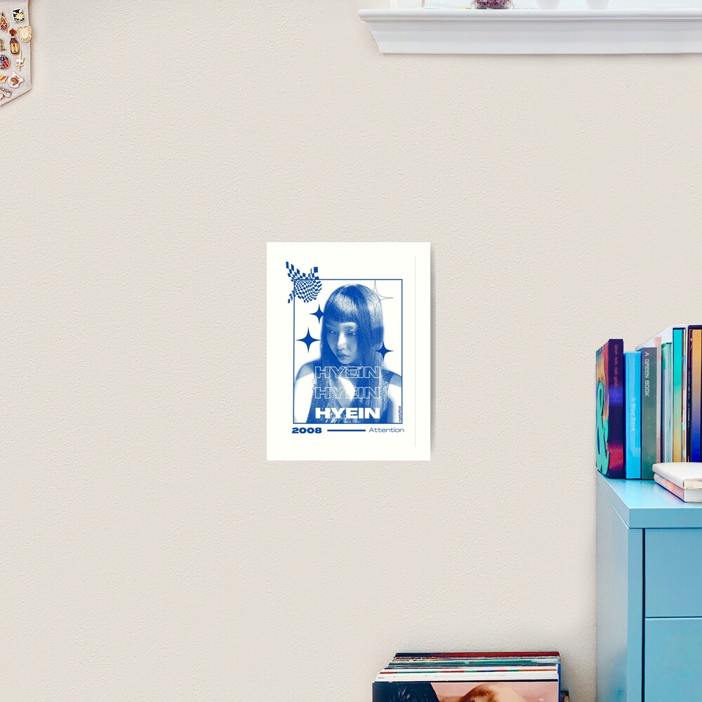 "newjeans new jeans hyein nwjns blue edit attention" Art Print for Sale ...