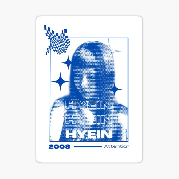"newjeans new jeans hyein nwjns blue edit attention" Sticker for Sale ...