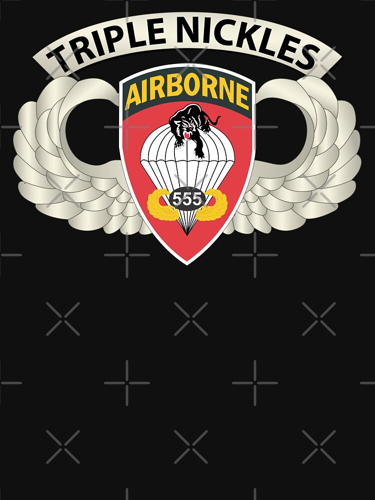 "Army - Airborne Badge - 555th Parachute Infantry Bn - SSI w Triple ...