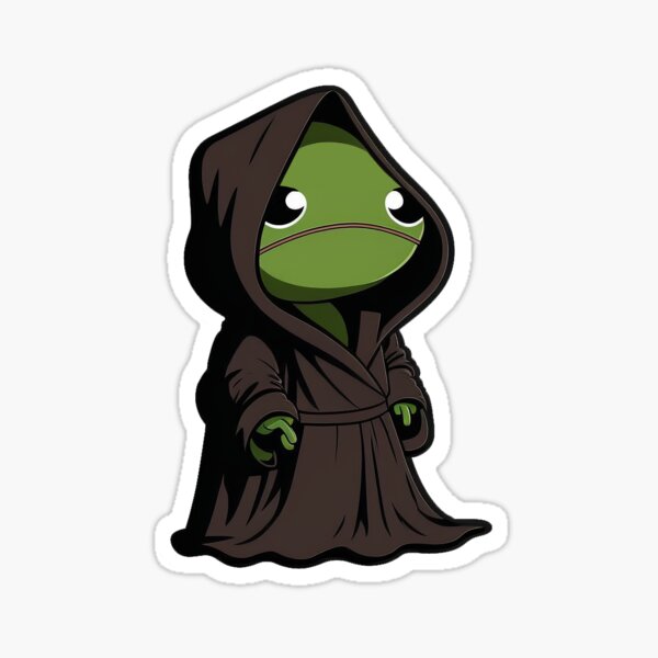 "Hood kermit - evil kermit meme" Sticker for Sale by mattsu | Redbubble