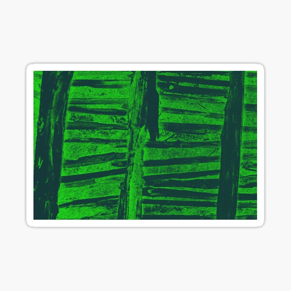 "Thatch Rafters Green Digital Art" Sticker for Sale by eddiebarronshop ...