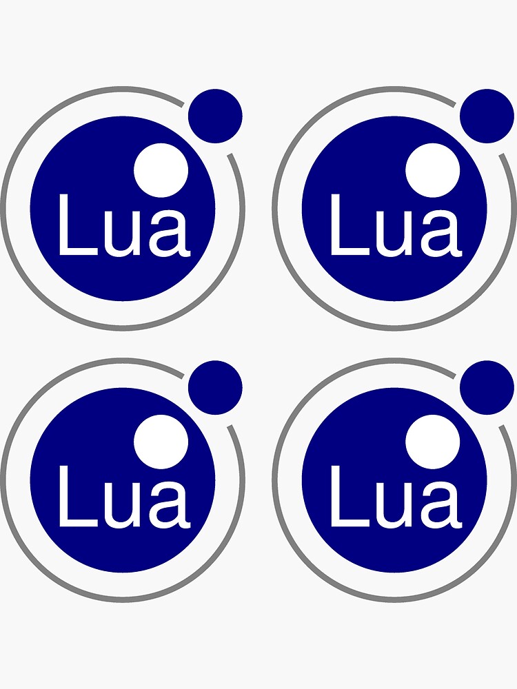 "Lua Logo 4x" Sticker for Sale by MrShy | Redbubble