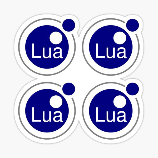 "Lua Logo 4x" Sticker for Sale by MrShy | Redbubble