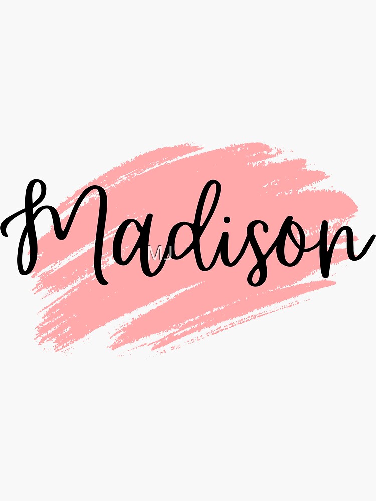 "Quote Cursive Madison Name" Sticker for Sale by mattsu | Redbubble