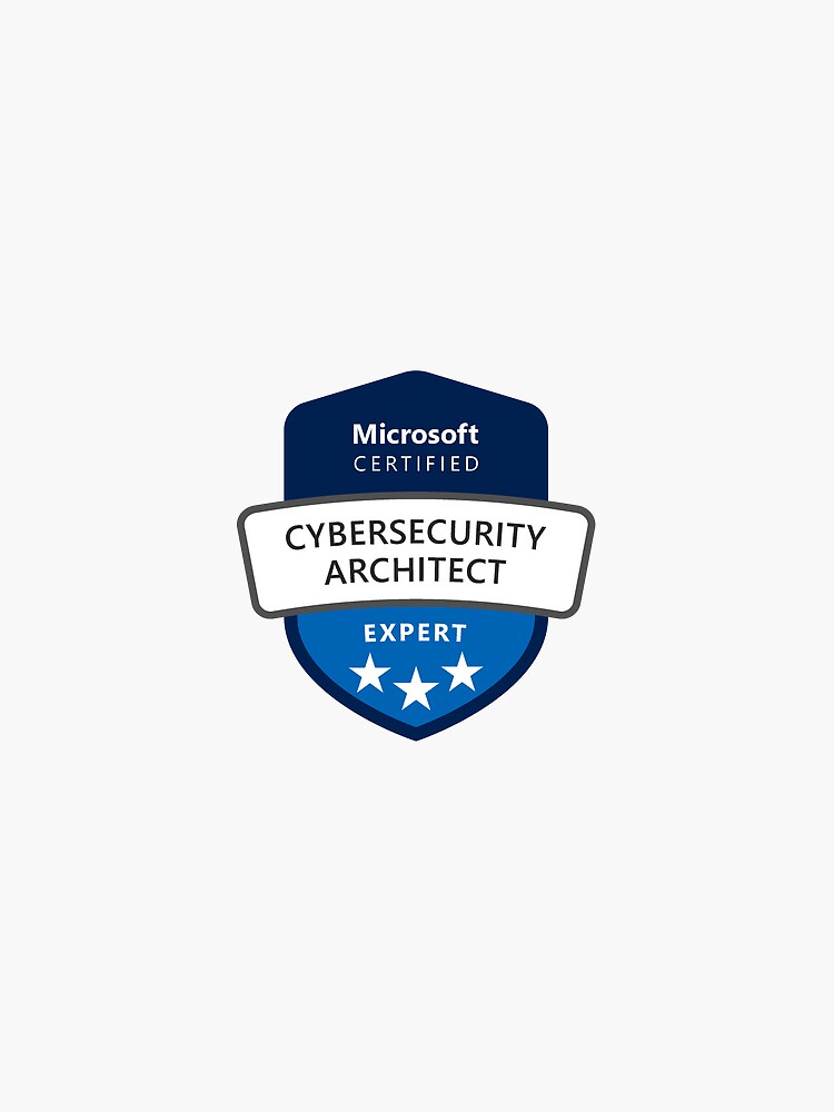 "Microsoft Certified Cybersecurity Architect Expert" Sticker for Sale ...