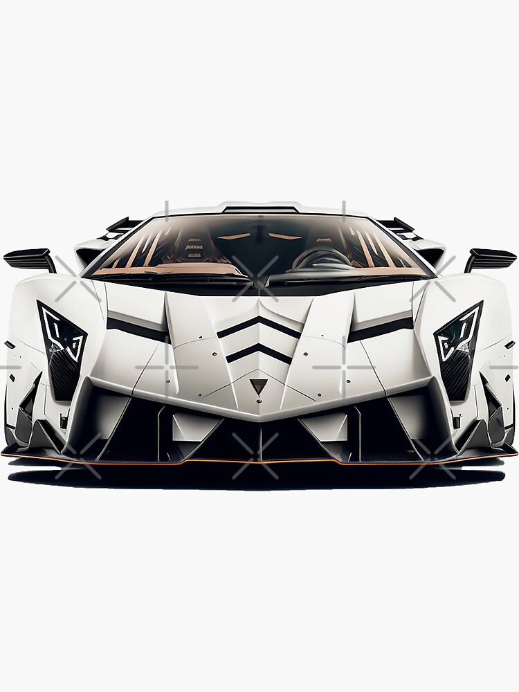 "Amazing white superCar" Sticker for Sale by BZAFE | Redbubble