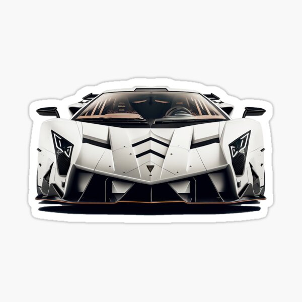 "Amazing white superCar" Sticker for Sale by BZAFE | Redbubble