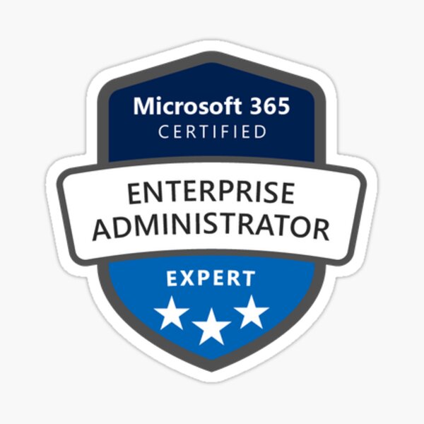 "Microsoft 365 Certified Enterprise Administrator Expert" Sticker for ...