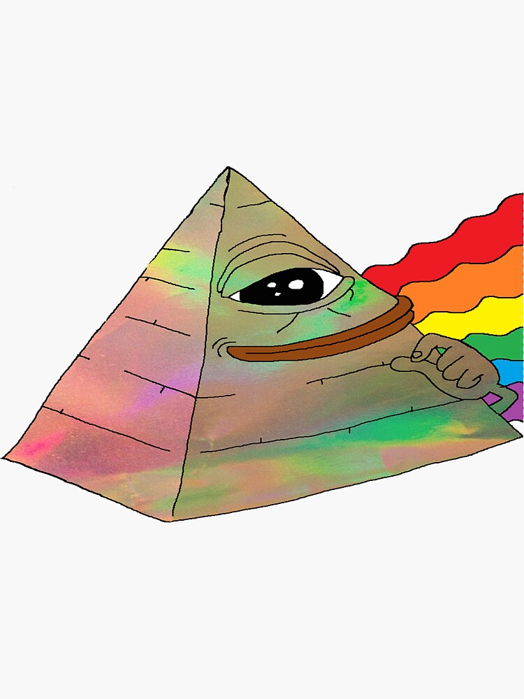 "Rare Cosmic Pyramid 4chan Pepe Meme " Sticker for Sale by ...