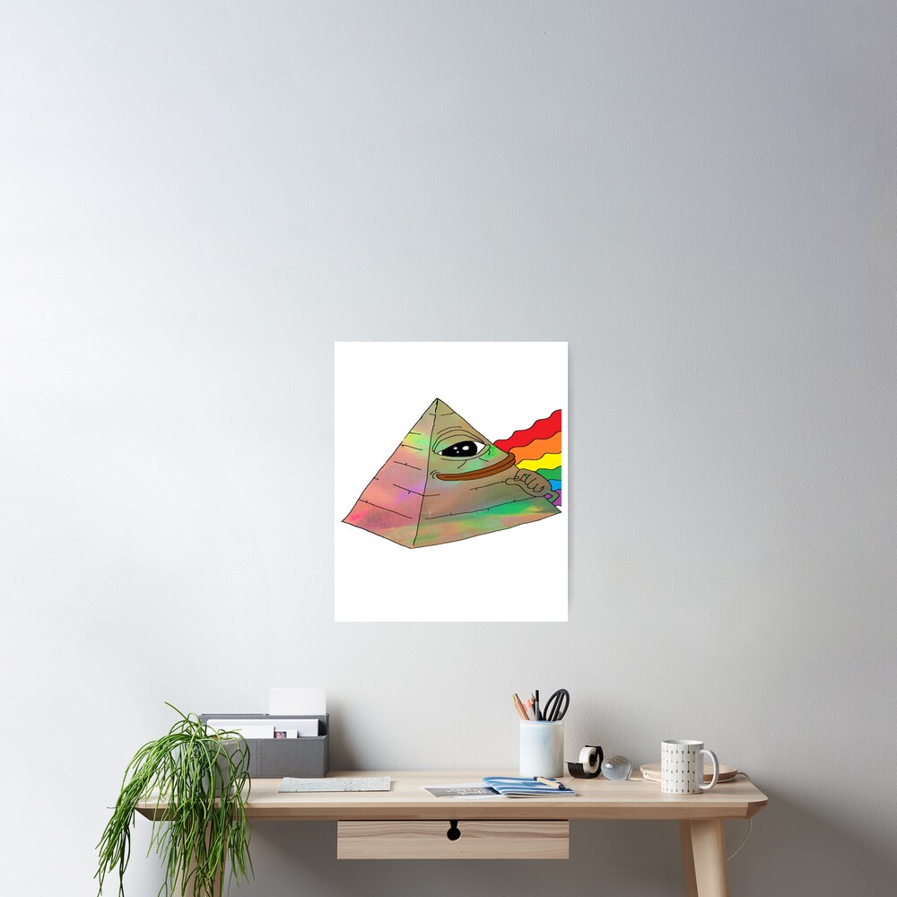 "Rare Cosmic Pyramid 4chan Pepe Meme " Poster by QualityPrints4U ...