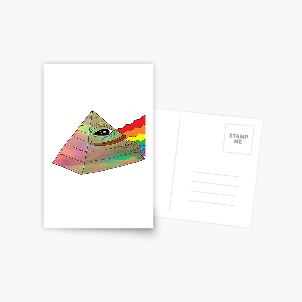 "Rare Cosmic Pyramid 4chan Pepe Meme " Postcard by QualityPrints4U ...