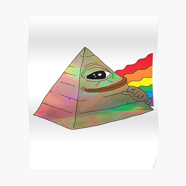 "Rare Cosmic Pyramid 4chan Pepe Meme " Poster by QualityPrints4U ...