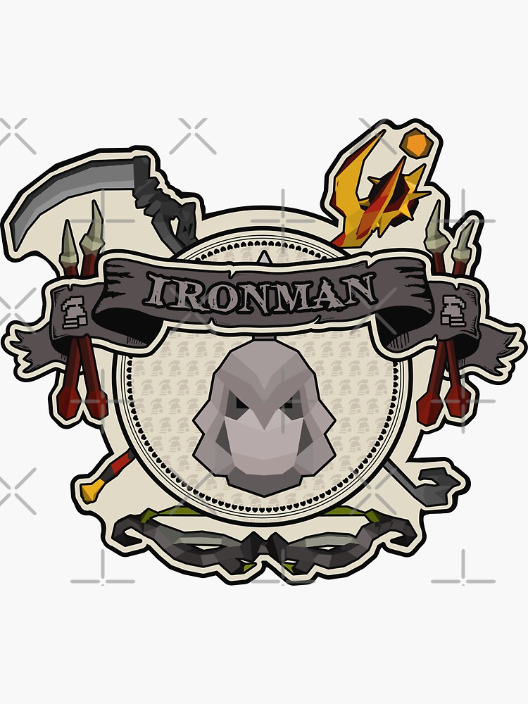 "Ironman Badge | OSRS" Sticker for Sale by EXPincrease | Redbubble