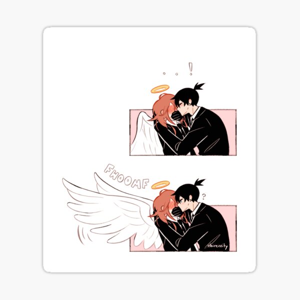 "Chainsaw Man Aki Hayakawa and Angel Devil" Sticker for Sale by Rexona- | Redbubble