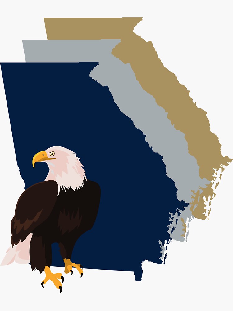 "Georgia Border, Eagles" Sticker for Sale by LatterDaze | Redbubble