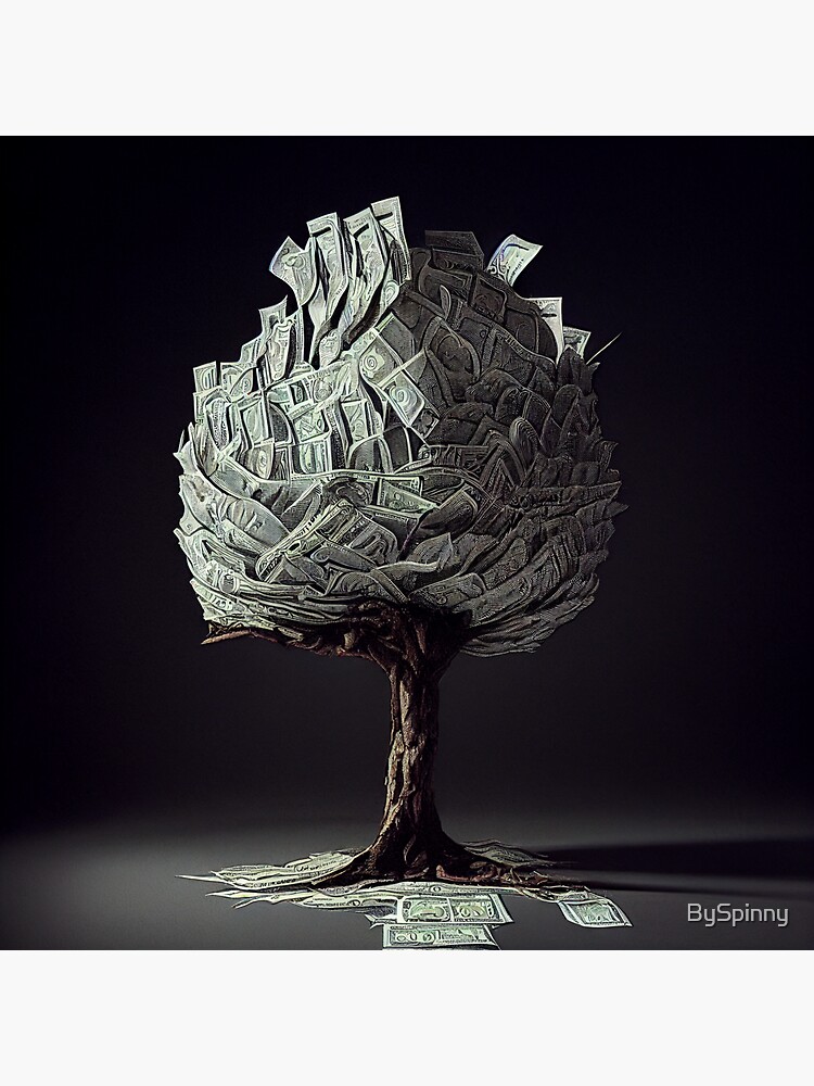 "Money Tree Wall Art Design" Sticker for Sale by BySpinny | Redbubble