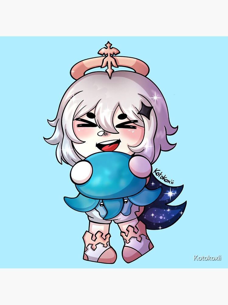 "Genshin impact Paimon fungi chibi artwork " Art Print for Sale by ...