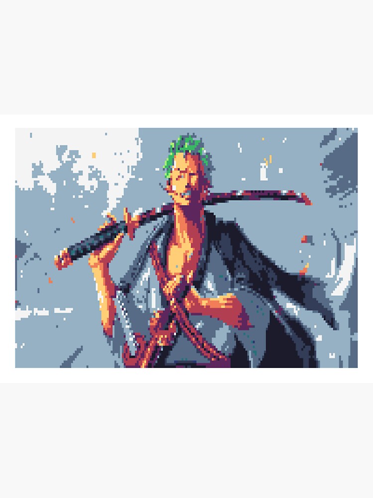 Pegatina «Awesome Pixels Art One Piece X Roronoa Zoro #vicecaptain» de ...