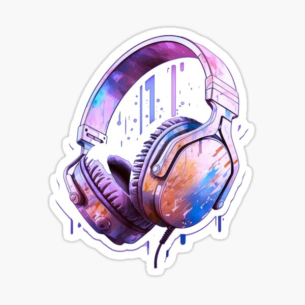 "Headphone" Sticker for Sale by Marciodesign | Redbubble