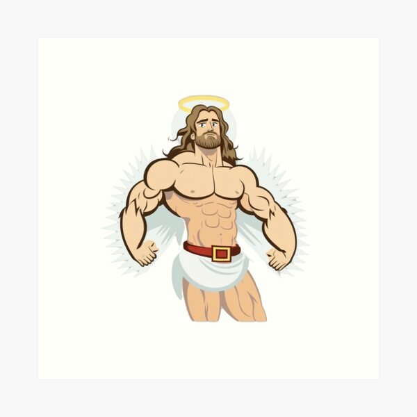 "Buff Jesus" Art Print for Sale by MJ ⭐⭐⭐⭐⭐ | Redbubble
