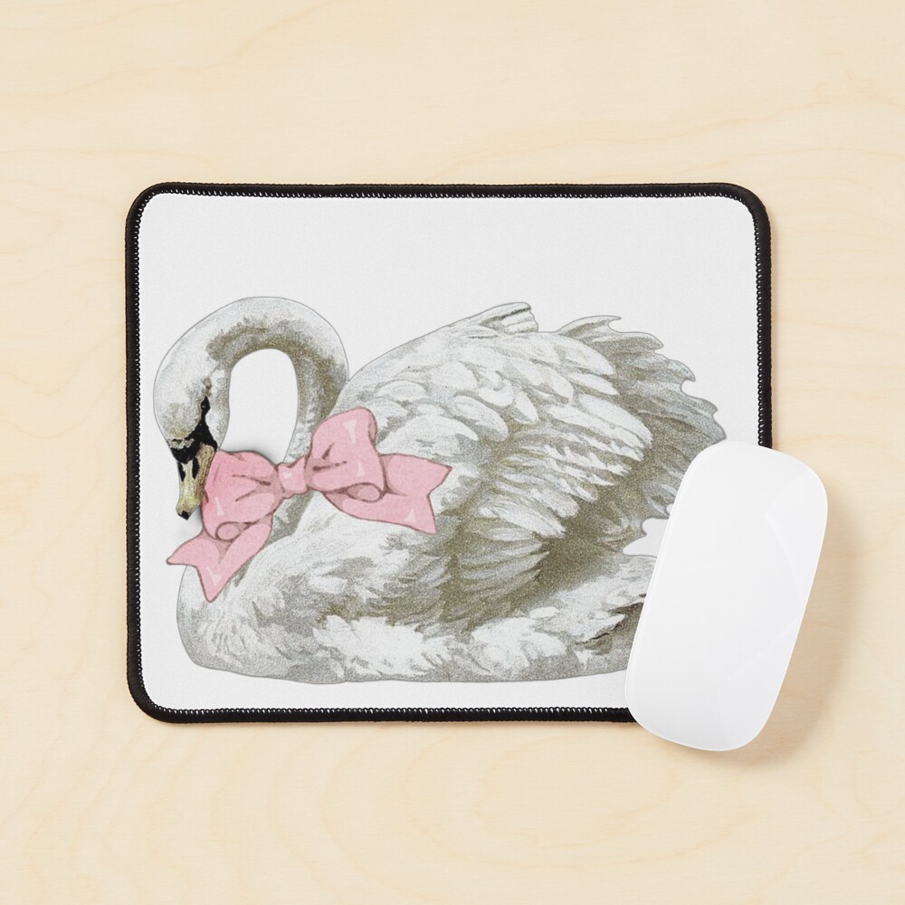 "Swan with ribbon bow " Sticker for Sale by Pixiedrop | Redbubble