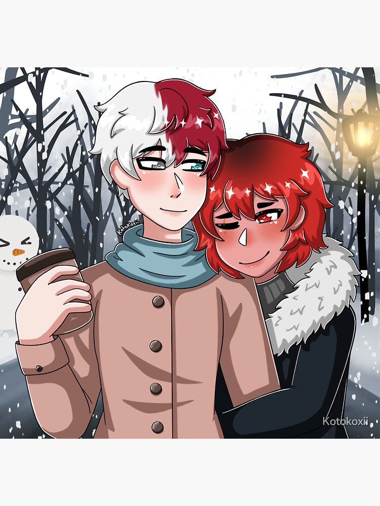 "Winter Todokiri Shouto Todoroki x Eijirou Kirishima " Sticker for Sale ...