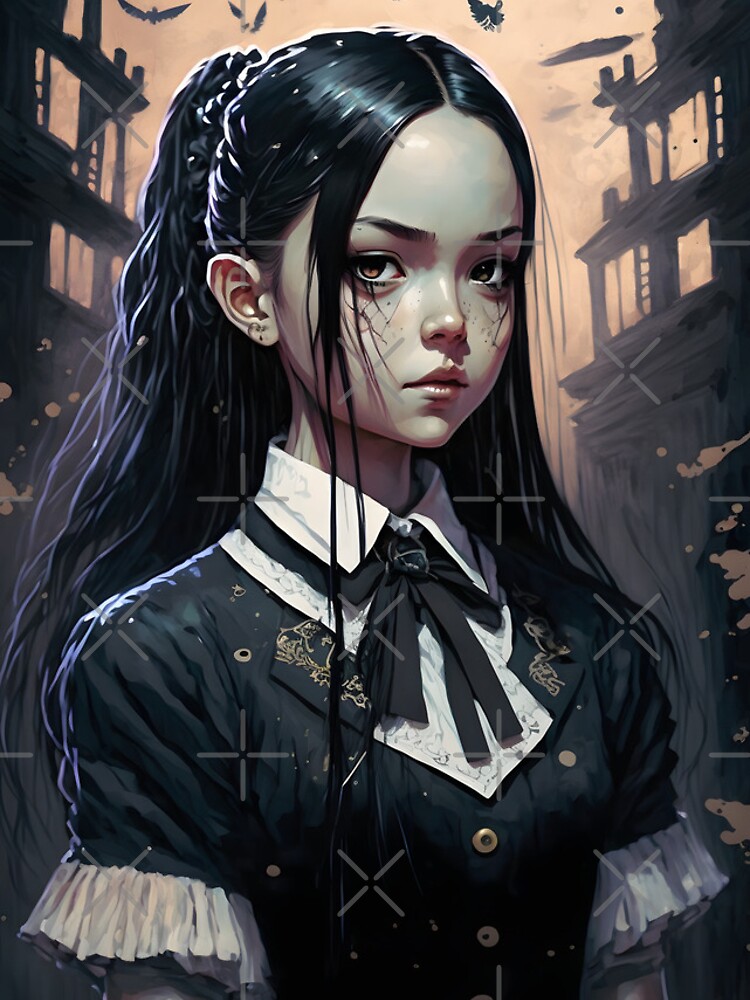 "Wednesday Addams, Ai-Generated Art, Netflix, Netflix Fun Art, Addams ...