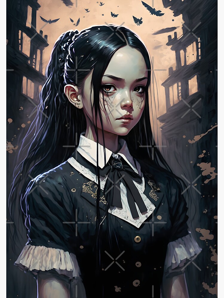 "Wednesday Addams, Ai-Generated Art, Netflix, Netflix Fun Art, Addams ...