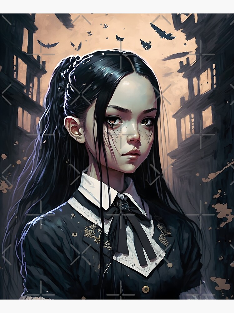"Wednesday Addams, Ai-Generated Art, Netflix, Netflix Fun Art, Addams ...
