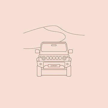 "Simply Suzuki Jimny Line Art" Sticker for Sale by stoicjimny | Redbubble