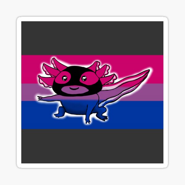 "Bi Axolotl (V20)" Sticker for Sale by SamIsWhat8 | Redbubble