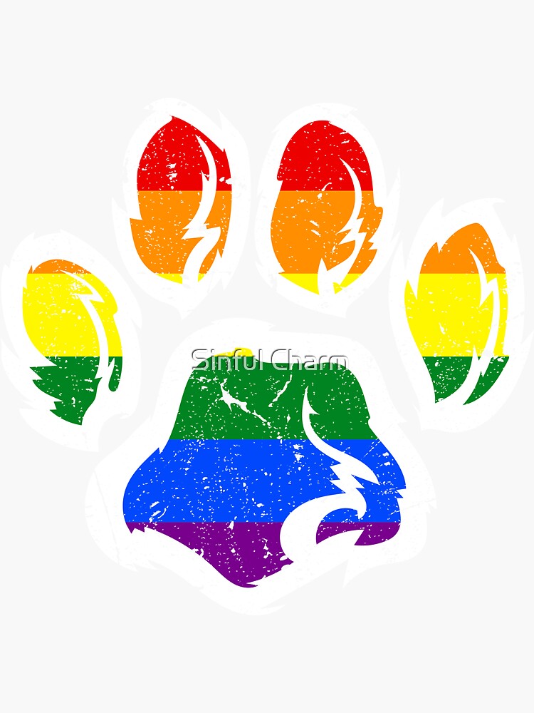 "Furry LGBTQ+ Gay Pride Parade Furries Convention Cosplay" Sticker for ...