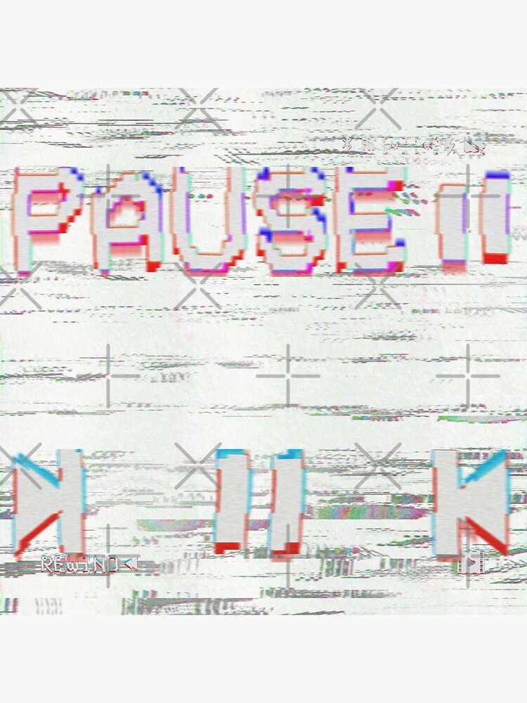 "Pause" Sticker for Sale by OneNOne | Redbubble
