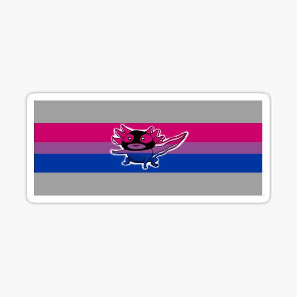 "Bi Axolotl (V24)" Sticker for Sale by SamIsWhat8 | Redbubble