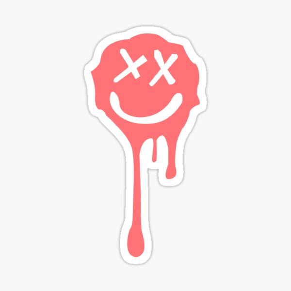 "louis tomlinson smiley face dripping" Sticker for Sale by cardigans13 ...