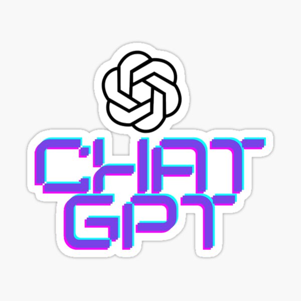 "Chat Gpt logo " Sticker for Sale by Red-Tree | Redbubble