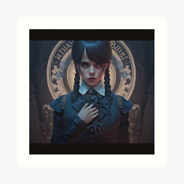 "Wednesday Addams, Ai-Generated Art, Netflix, Netflix Fun Art, Addams ...