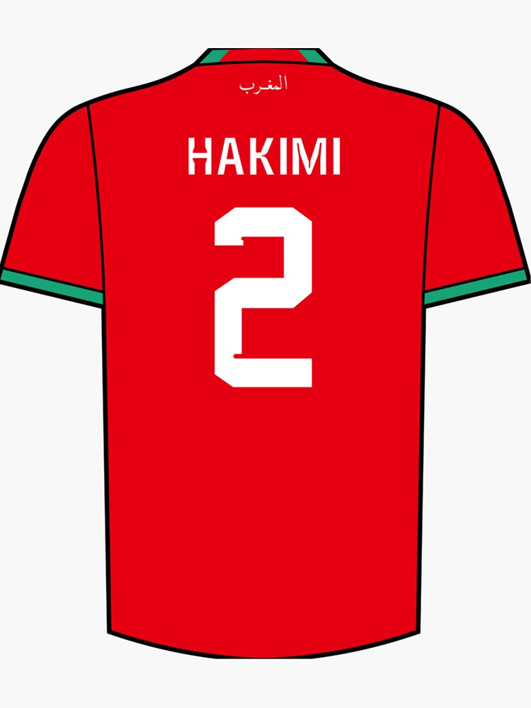 "Achraf Hakimi Morocco Kit " Sticker for Sale by lirkidmore2 | Redbubble