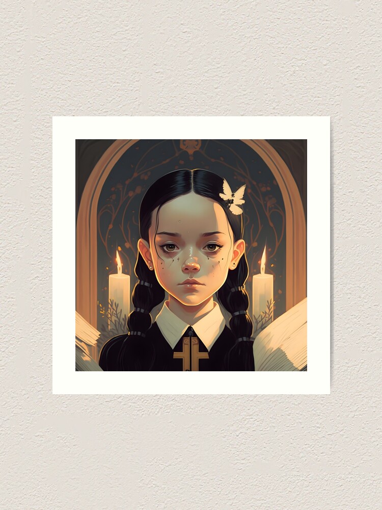 "Wednesday Addams, Ai-Generated Art, Netflix, Netflix Fun Art, Addams ...