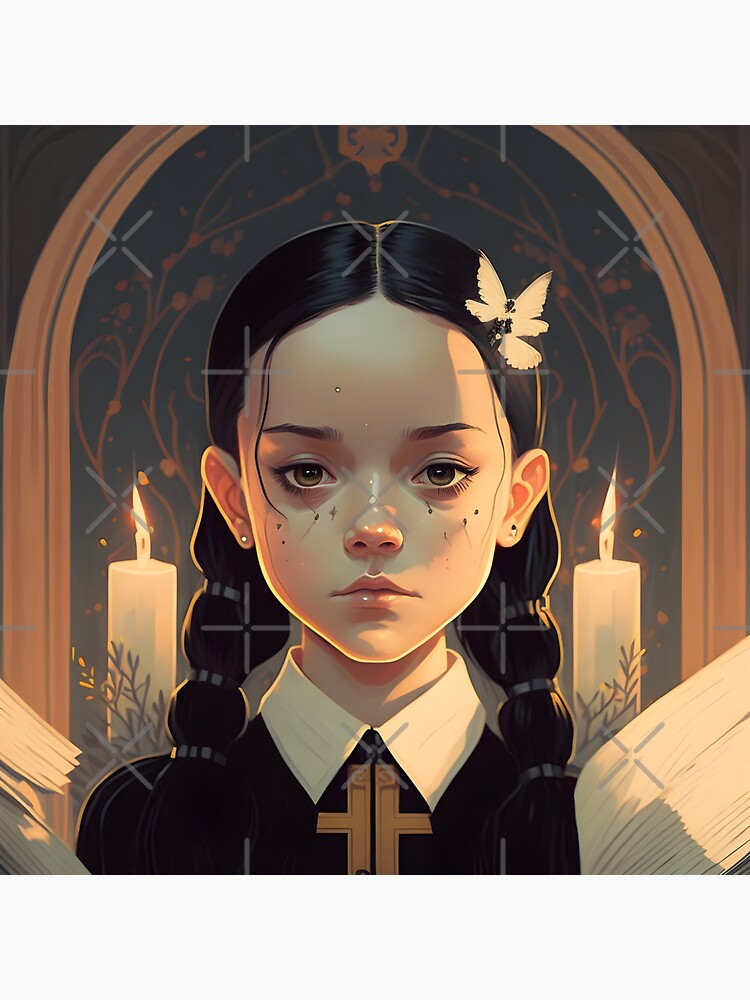 "Wednesday Addams, Ai-Generated Art, Netflix, Netflix Fun Art, Addams ...