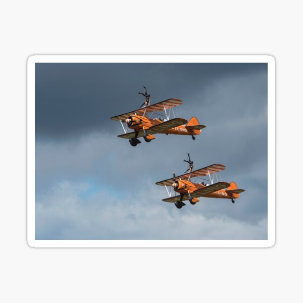 "Boeing Stearman Breitling Wing Walkers" Sticker for Sale by DonMc ...
